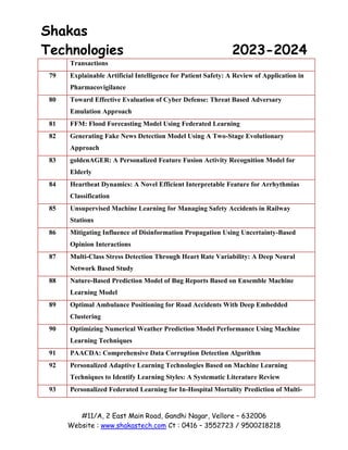 2023 and 2024 Java IEEE Projects List.docx | Cloud Computing | Internet