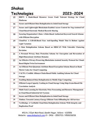 2023 and 2024 Java IEEE Projects List.docx | Cloud Computing | Internet