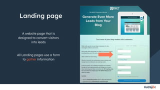 Creating Landing Pages With Hubspot Ppt