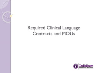 Contracts and Memorandums of Understanding - Requirements and ...