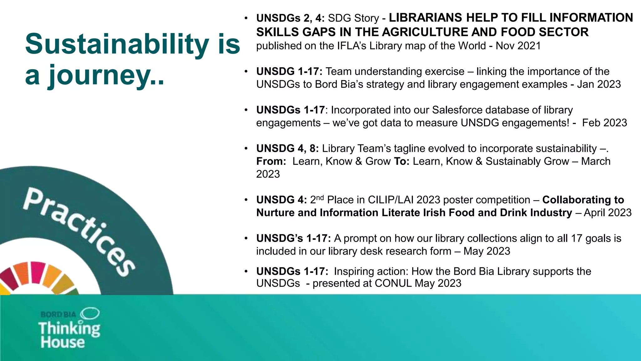 Inspiring Action: How the Bord Bia Library Supports the UNSDGs | PPTX