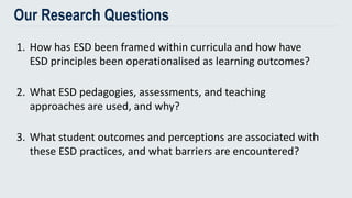 Education for Sustainability: Not Yet on A Sustainable Footing | PPTX