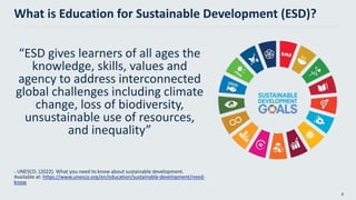 Education for Sustainability: Not Yet on A Sustainable Footing | PPTX