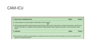 Delirium in ICU severity score system and management | PPT