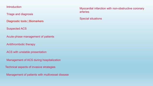 2023 ESC Guidelines, ACS - Copy.pptx | Heart and Cardiovascular ...