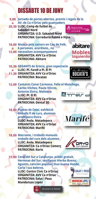Festa Major Ca n'Oriac 2023 | PDF