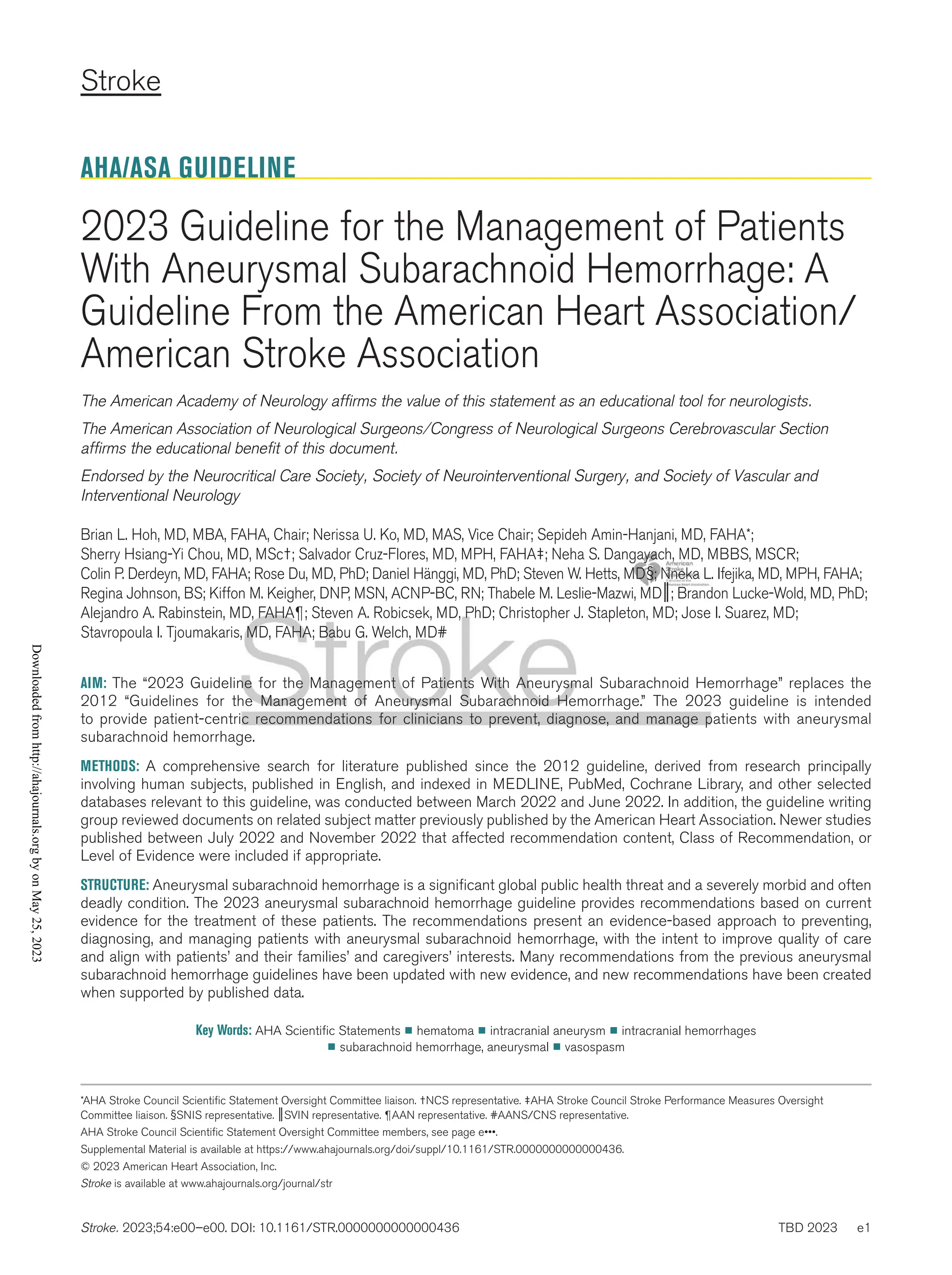 2023_Guideline_for_the_Management_of_Patients_With_Aneurysmal_Subarachnoid.pdf | Heart and ...