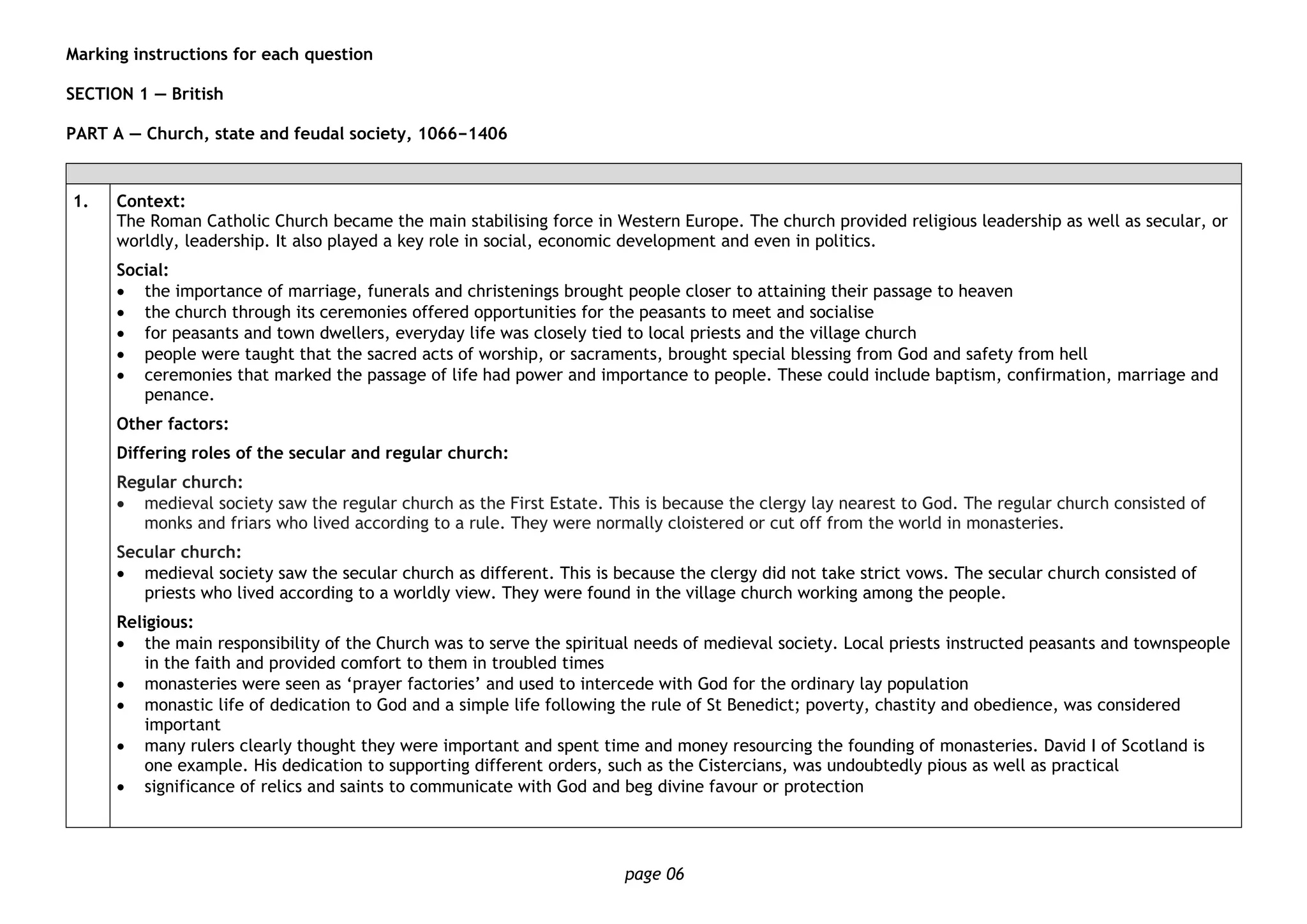 SQA Higher History exam (paper 1) - 2023 (marking instructions) | PDF