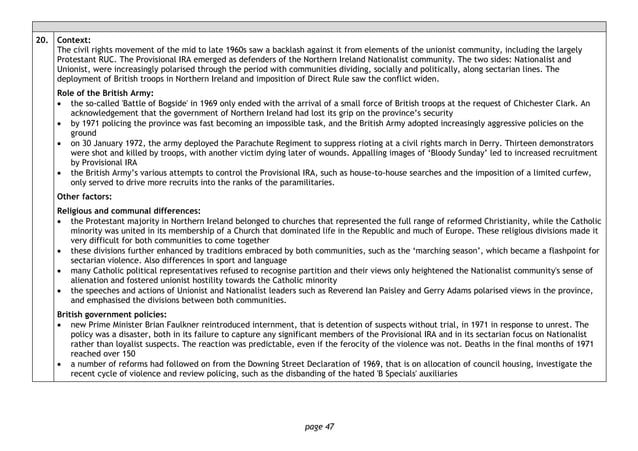 SQA Higher History exam (paper 1) - 2023 (marking instructions) | PDF ...