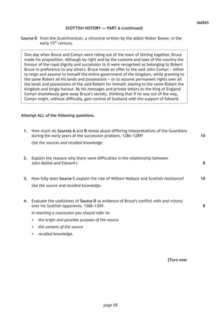 SQA Higher History exam (paper 2) - 2023 | PDF