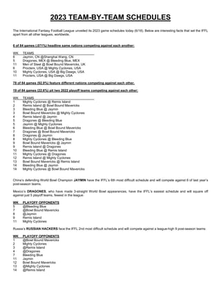 2023 IFFL SCHEDULES.doc