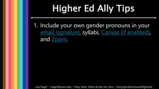 People, Pronouns, & Labels: Supporting LGBTQIA+ Students ...