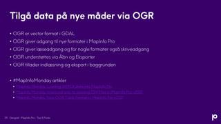 MapInfo Pro Tips & Tricks med Geograf | PDF