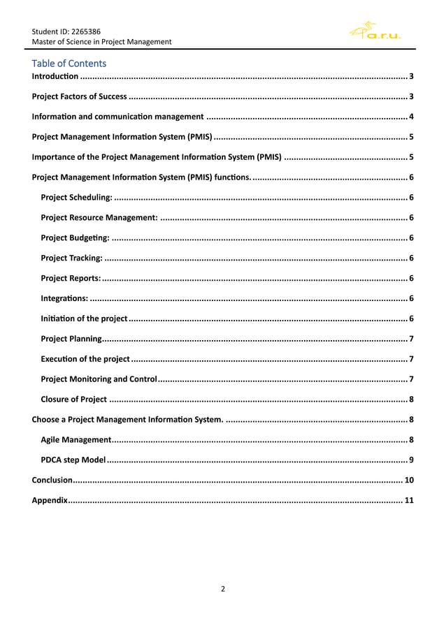 Importance of the Project Management Information System (PMIS) | PDF