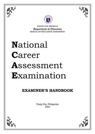 school deped 2023 NCAE EXAMINER'S HANDBOOK.pdf