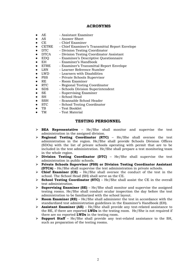 school deped 2023 NCAE EXAMINER'S HANDBOOK.pdf