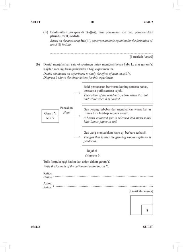 2023 Perak Kimia K2 Set 1 . kertas dua kimia | PDF