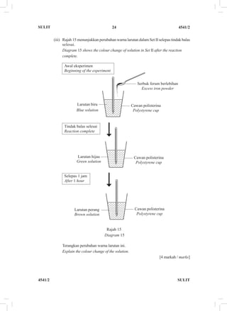 2023 Perak Kimia K2 Set 1 . kertas dua kimia | PDF