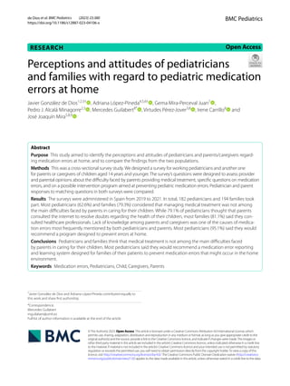 Perceptions and attitudes of pediatricians and families with regard to ...