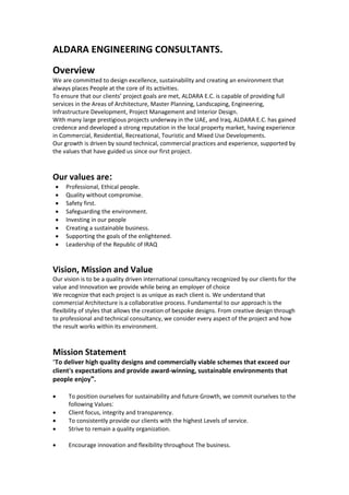 Al-Dara Engineering Consultants. | PDF