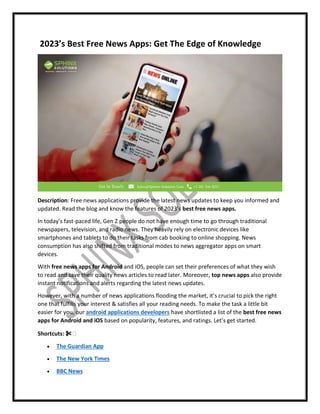 2023’s best free news apps Get the edge of knowledge.pdf