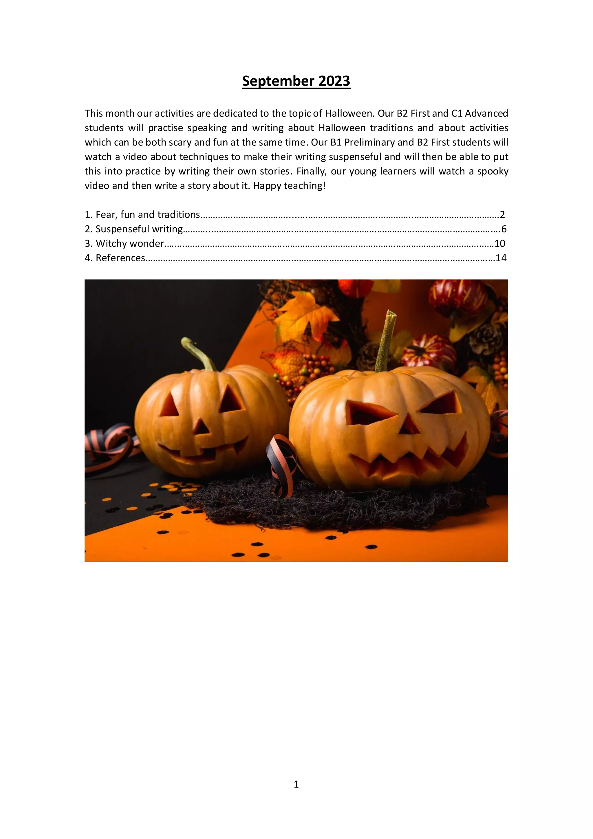 Teaching activities: Halloween | PDF