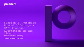 Automate Hosted Offering: SAP® Automation In The Cloud | PPTX