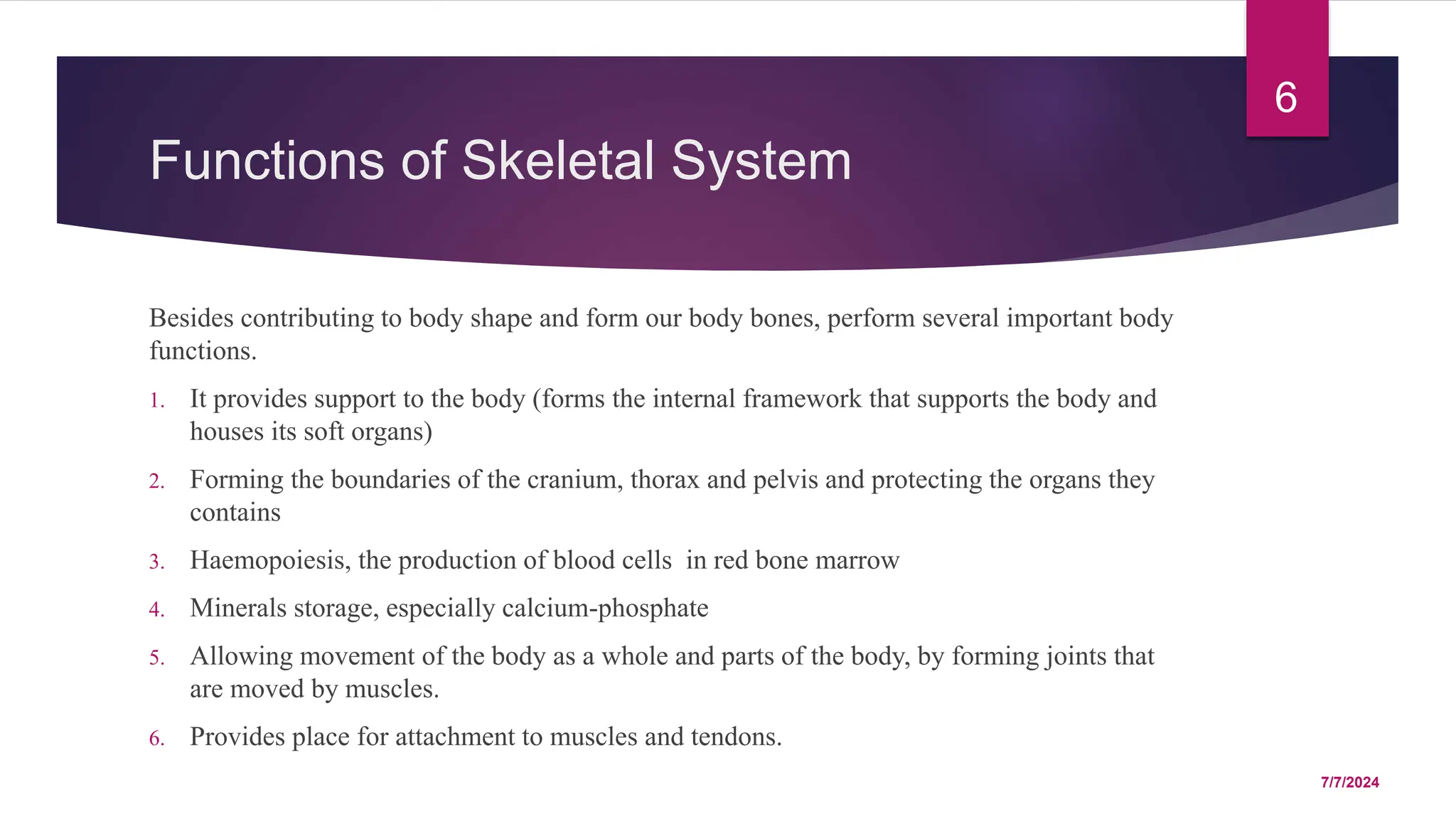 Lecture note for 200 level students Skeletal system.pptx