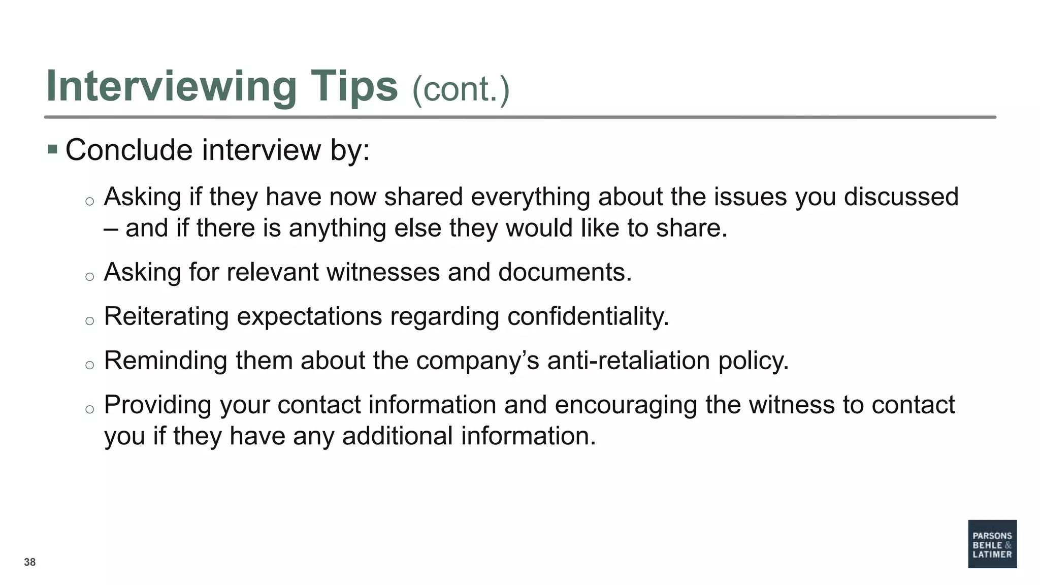 Conducting Effective Workplace Investigations | PPTX