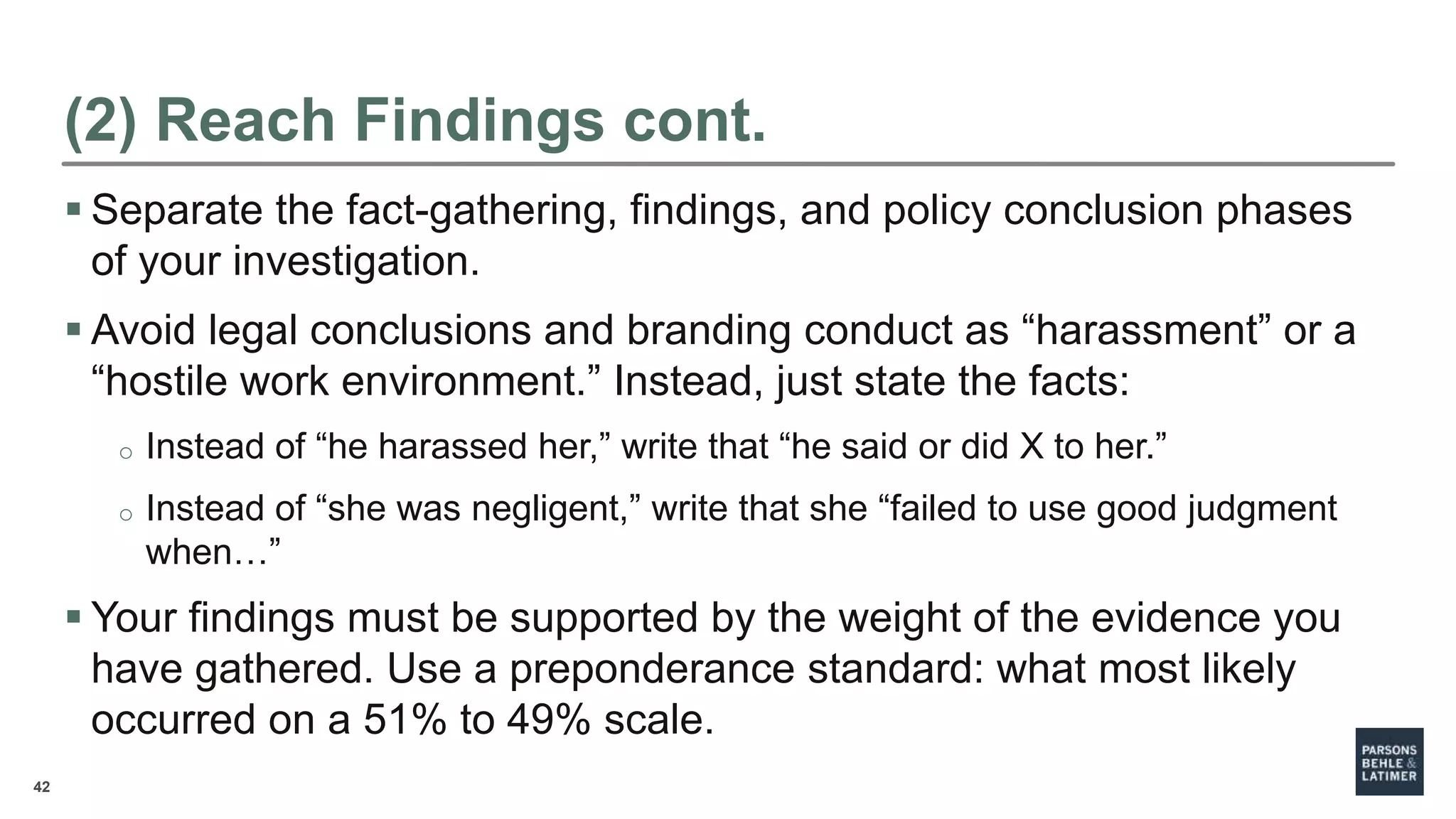 Conducting Effective Workplace Investigations | PPTX