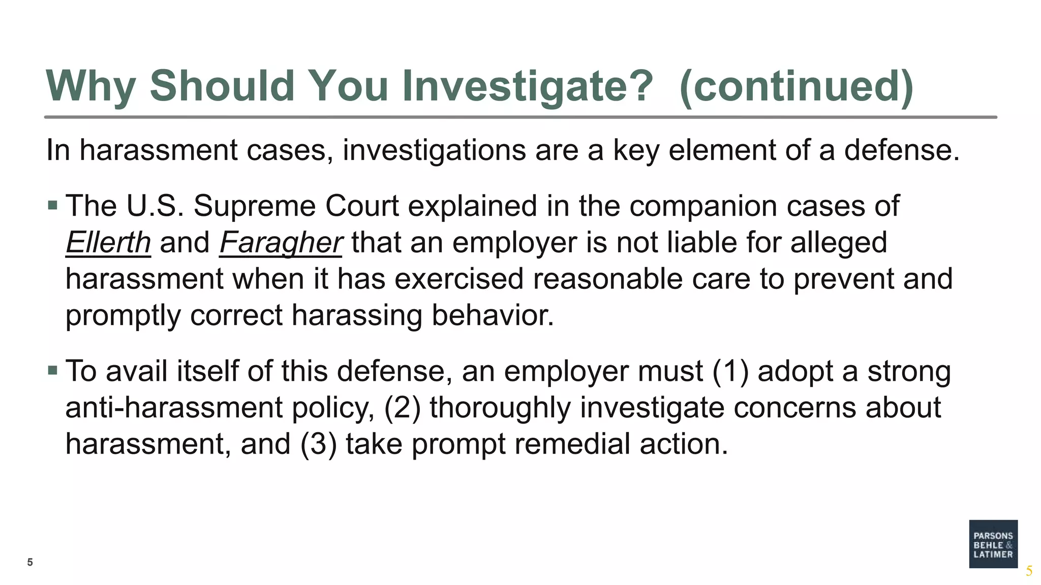 Conducting Effective Workplace Investigations | PPTX