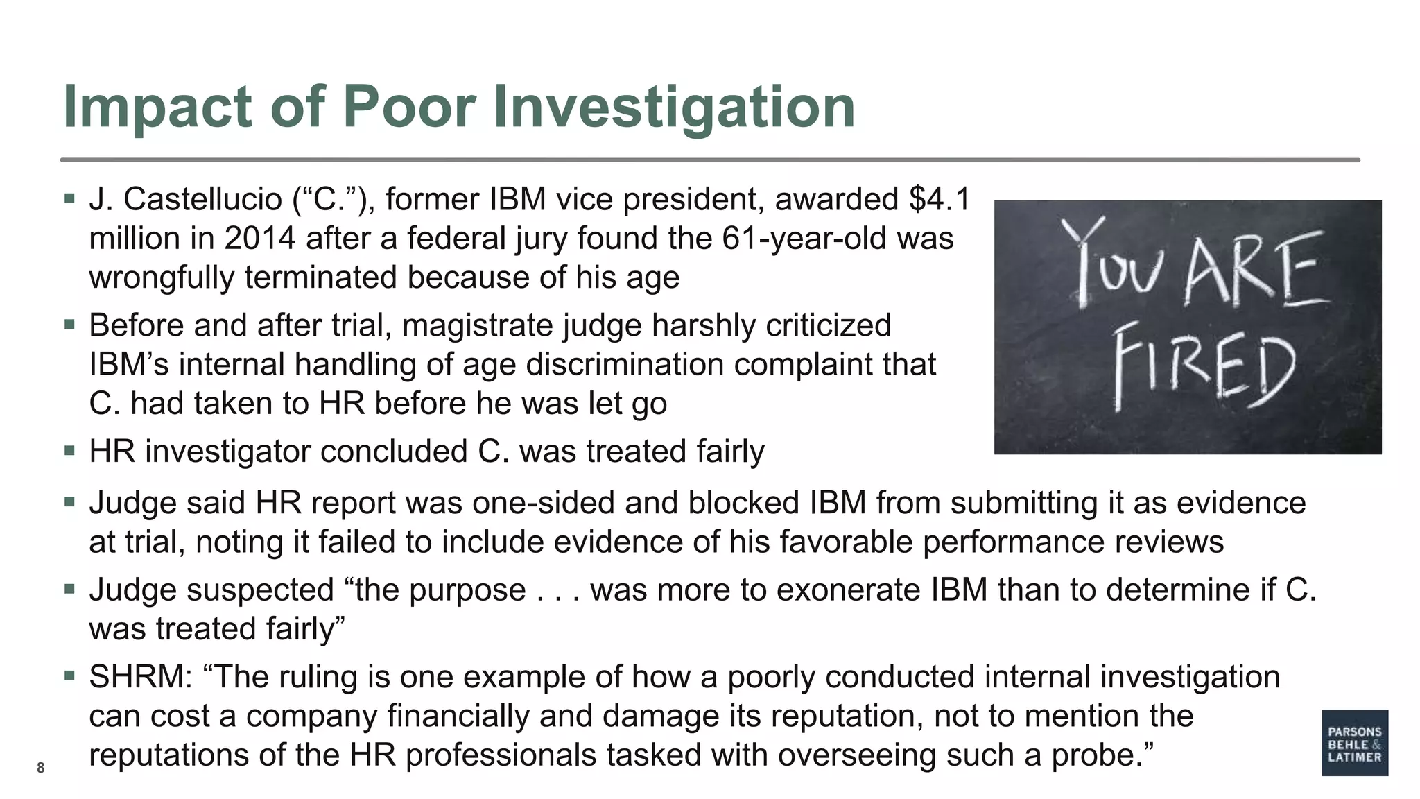 Conducting Effective Workplace Investigations | PPTX