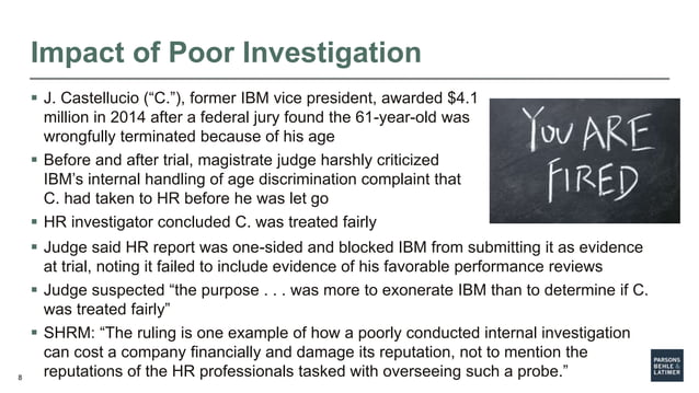 Conducting Effective Workplace Investigations | PPTX | Career Advice ...