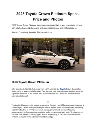 2023 Toyota Crown Platinum Specs, Price and Photos.pdf