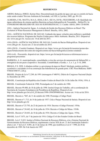 Water governance as an instrument of democratization: reflections on ...