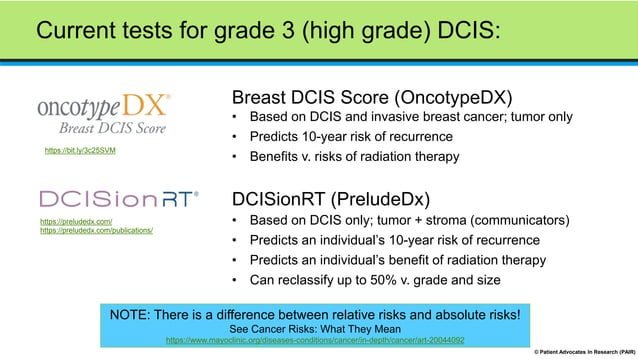 Part I: Not all DCIS is "Risky" | PPT