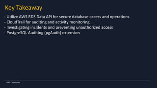 AWS RDS Data API and CloudTrail. Who drop the table_.pdf | Free Download