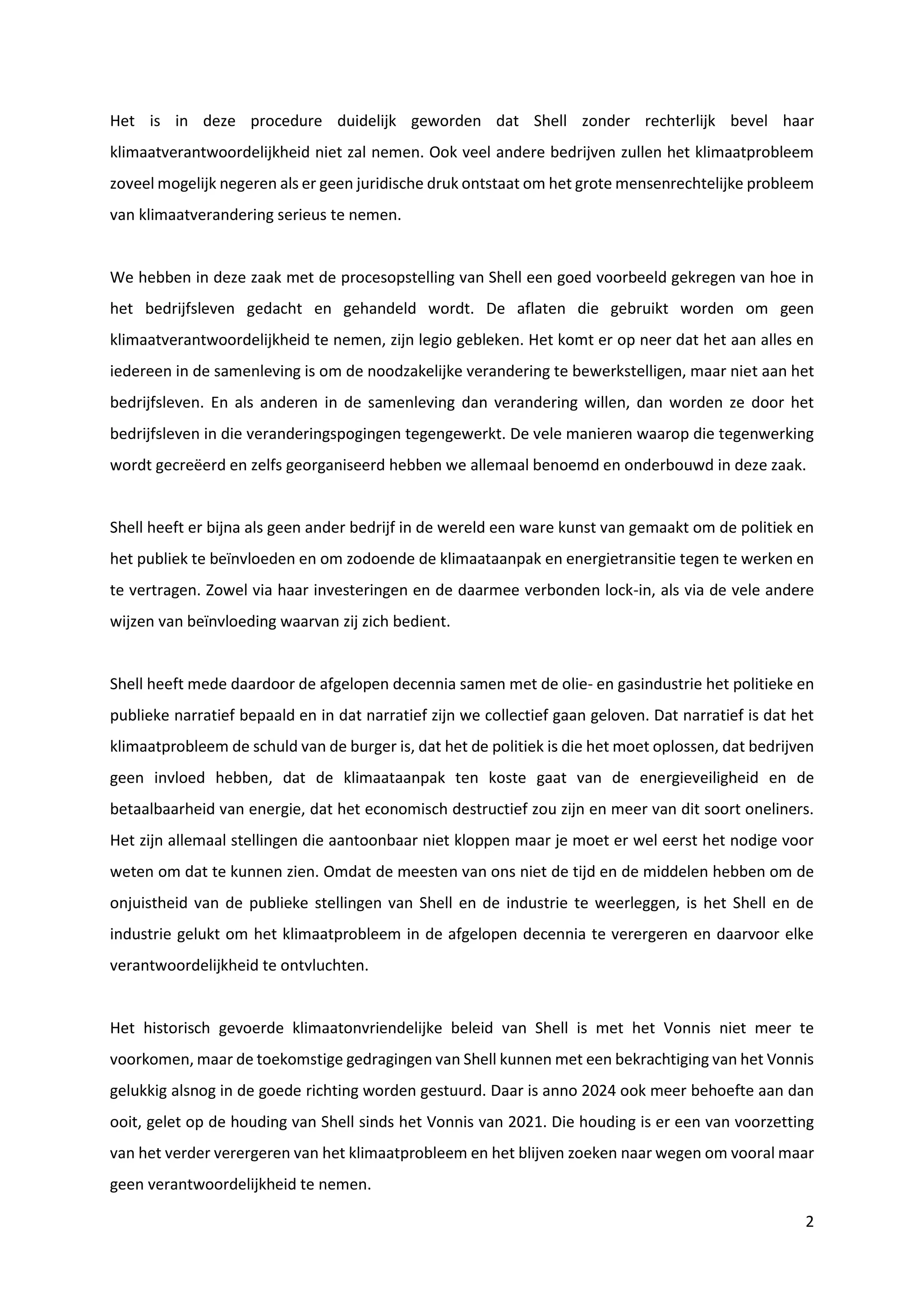 Shell Climate Court Case: Concluding Remarks 2024-04-12 Slotpleidooi ...