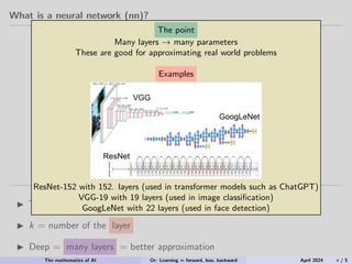 The mathematics of AI (machine learning mathematically) | PDF
