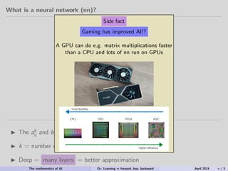 The mathematics of AI (machine learning mathematically) | PDF