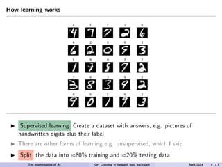 The mathematics of AI (machine learning mathematically) | PDF