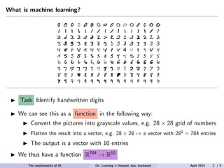 The mathematics of AI (machine learning mathematically) | PDF