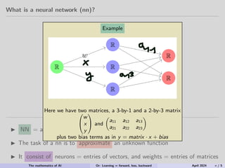 The mathematics of AI (machine learning mathematically) | PDF