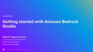 Getting started with Amazon Bedrock Studio and Control Tower | PPT