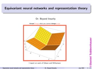 Equivariant neural networks and representation theory | PPT