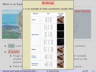 Equivariant neural networks and representation theory | PPT