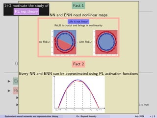 Equivariant neural networks and representation theory | PPT