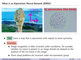 Equivariant neural networks and representation theory | PPT