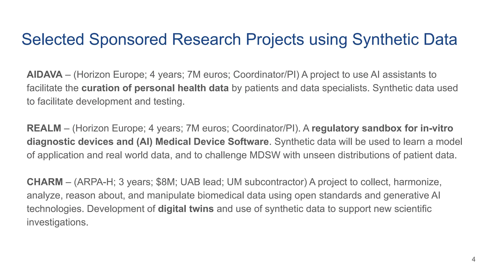 Generating (useful) synthetic data for medical research and AI ...