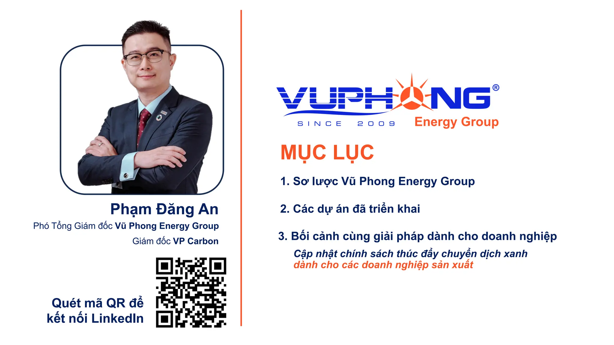 Vu Phong company profile - Giai phap thuc day chuyen dich xanh | PPT
